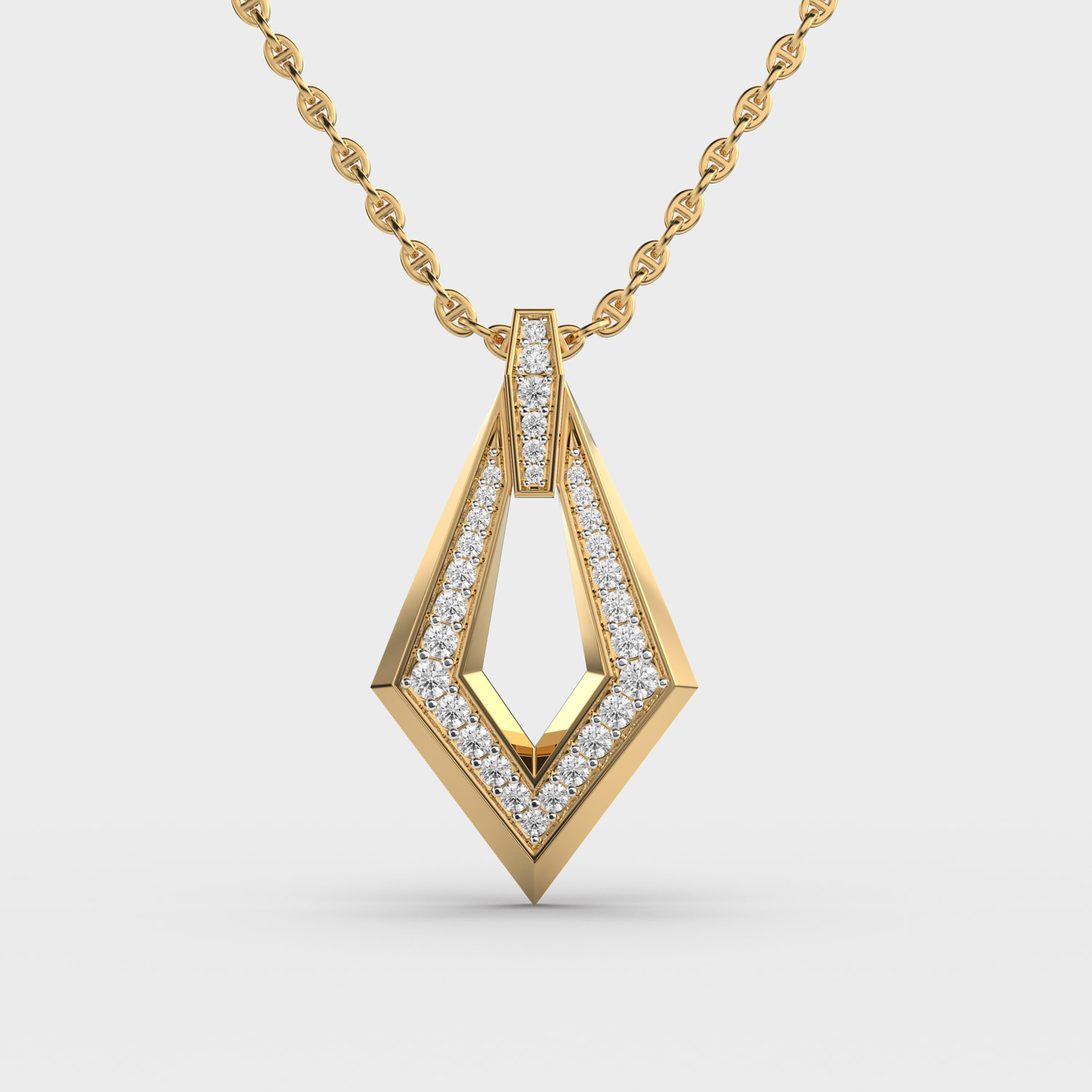 Edgy Strike Diamond Pendant | Jewelbox