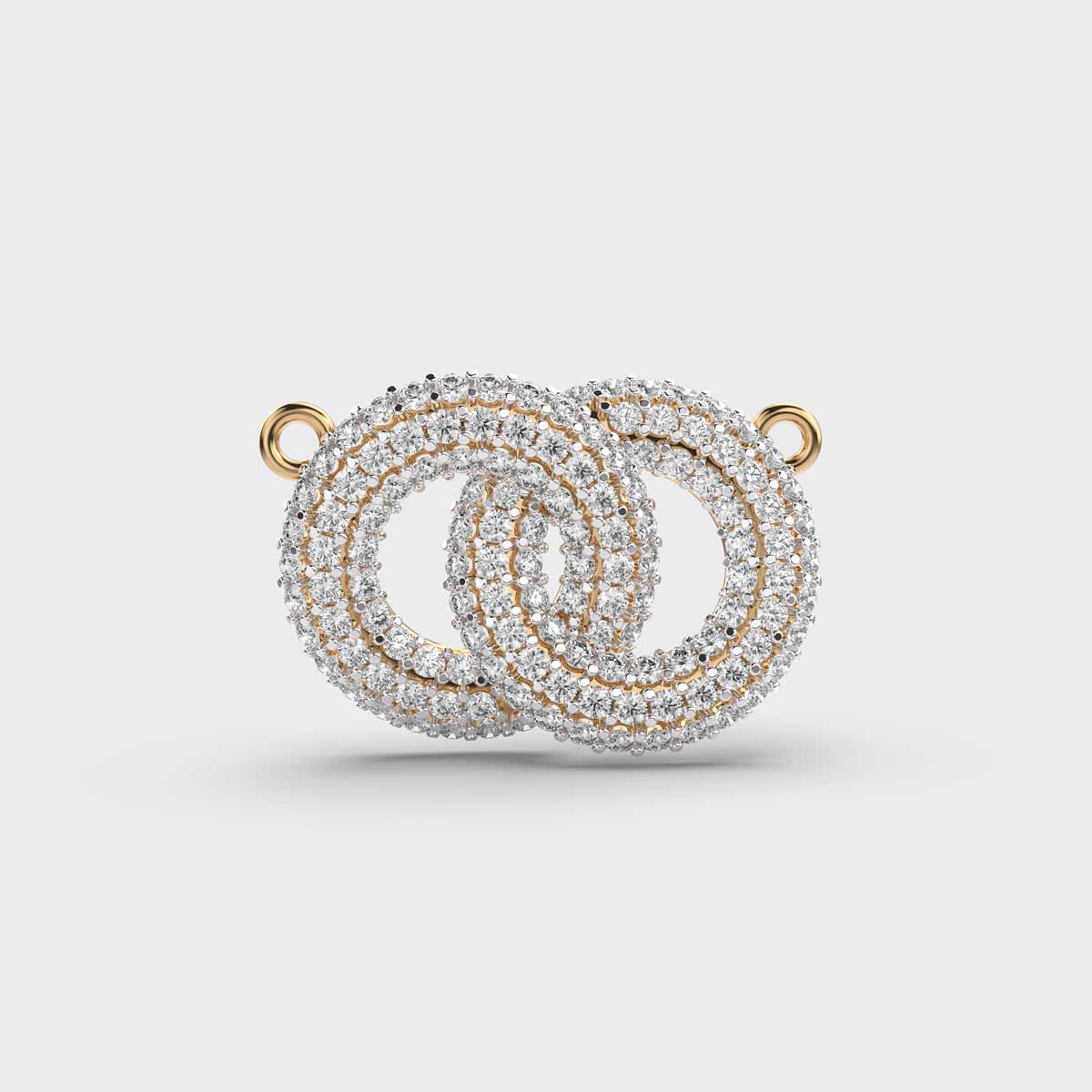 Buy Intersecting Rings Diamond Pendant (With Chain) At Jewelbox