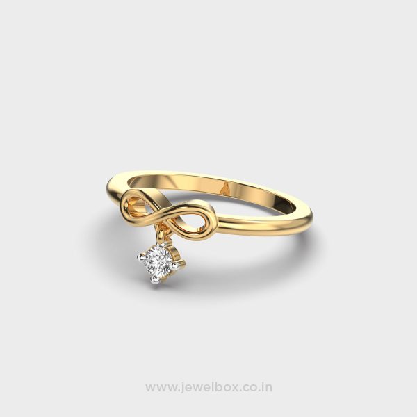 Infinity Inverted Drop Diamond Ring